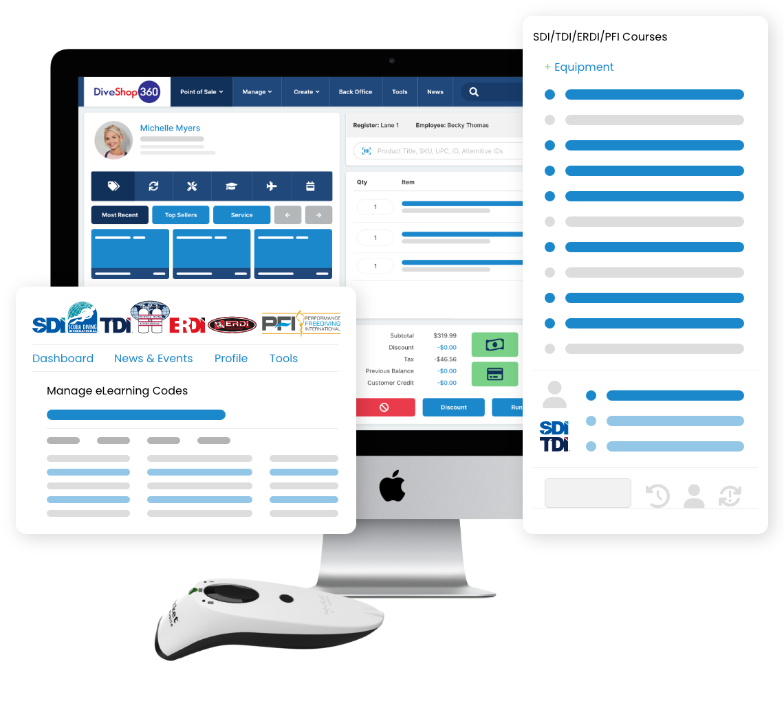 Dive Shop 360 Integrations